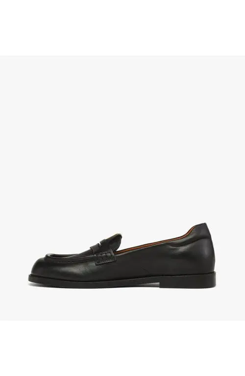 Mcm Brass Plate Loafers In Calfskin