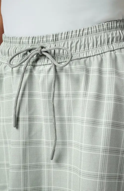Travis Mathew Printed Plaid Miniskirt With Drawstring Waist