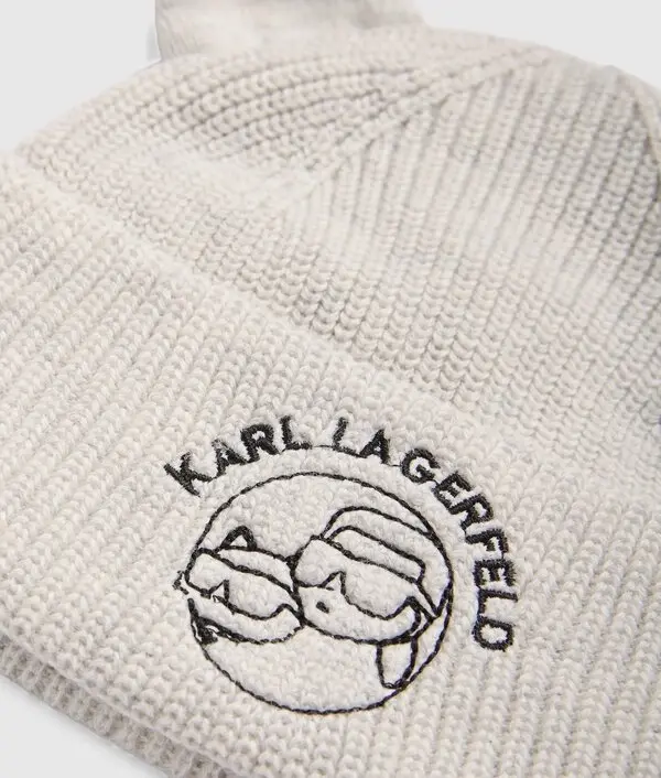 Karl Lagerfeld Newborn Hat And Booties Set With Ikon Embroidery
