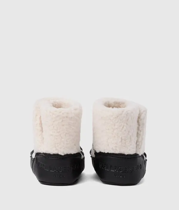 Karl Lagerfeld Faux-shearling Baby Booties