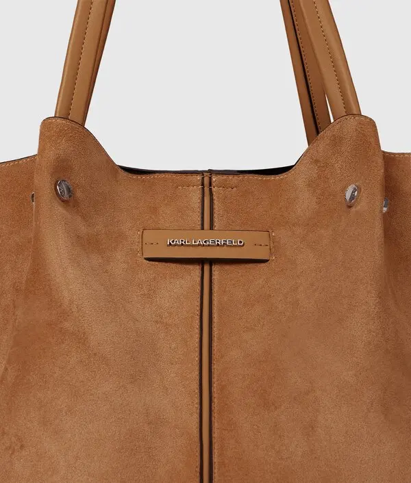 Karl Lagerfeld K/pierced Medium Faux-suede Tote Bag
