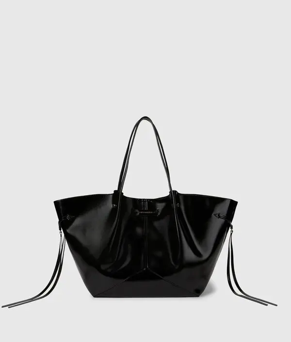 Karl Lagerfeld K/pierced Large Shiny Tote Bag - Black/gold