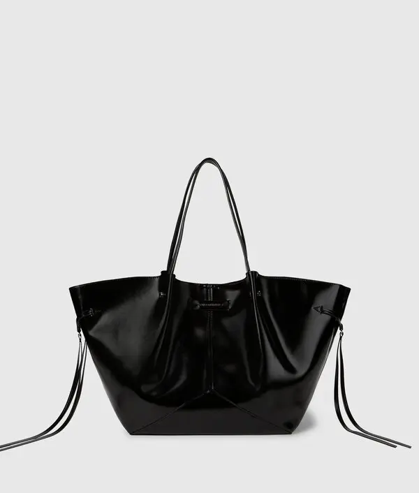 Karl Lagerfeld K/pierced Large Shiny Tote Bag - Black/gold