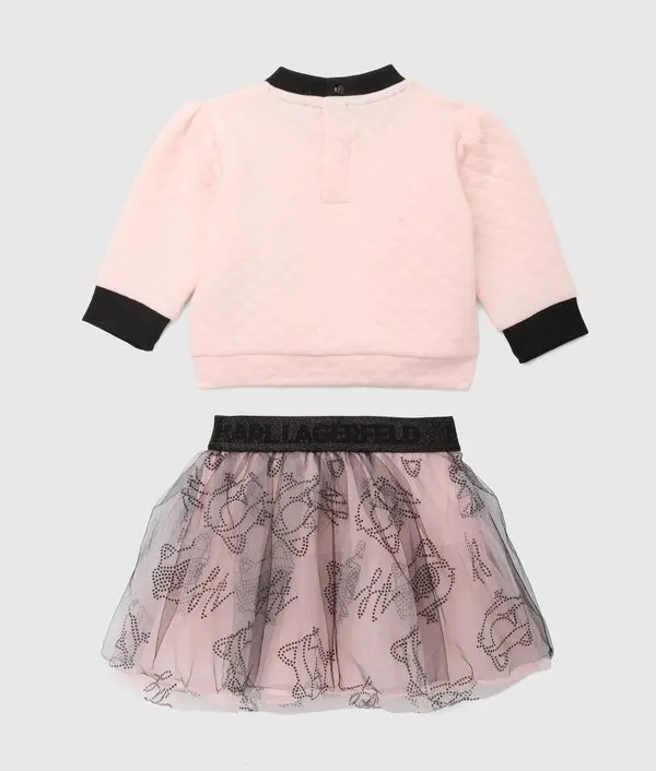 Karl Lagerfeld Baby Ikon Sweatshirt And Skirt Set