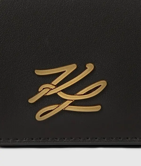 Karl Lagerfeld K/autograph Mini Flap Shoulder Bag - Black/gold