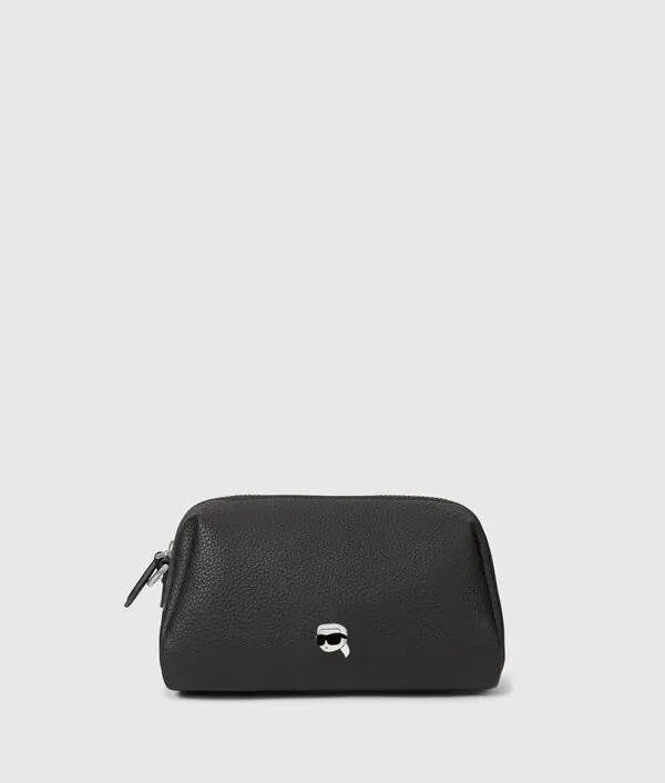 Karl Lagerfeld Ikon Pebble Vanity Case - Black