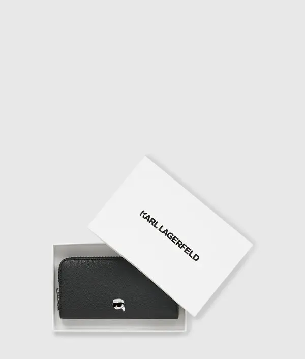 Karl Lagerfeld Ikon Pebble Continental Wallet