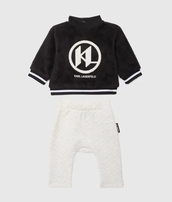 Karl Lagerfeld Baby Sweatshirt And Pants Set - Black/gray