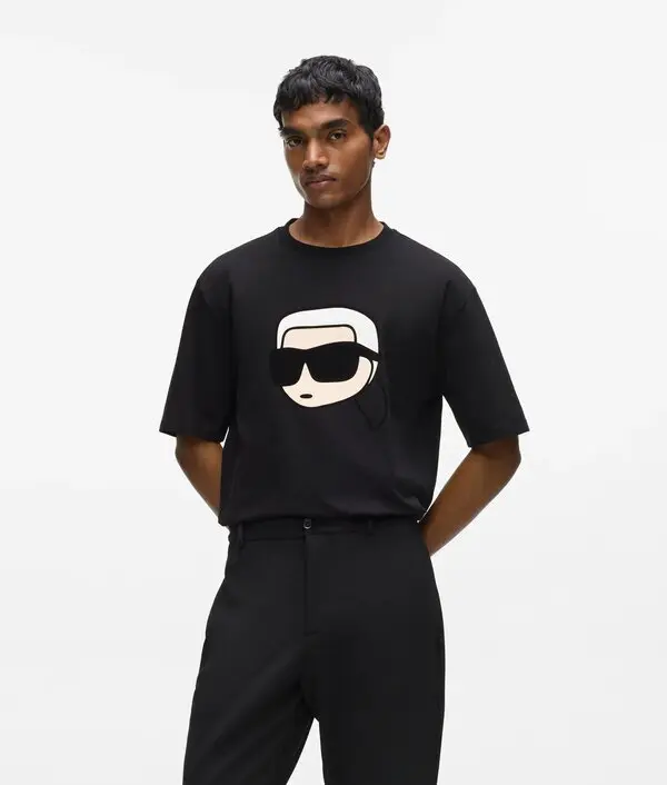 Karl Lagerfeld Ikon Karl Bold Graphic T-shirt - Black