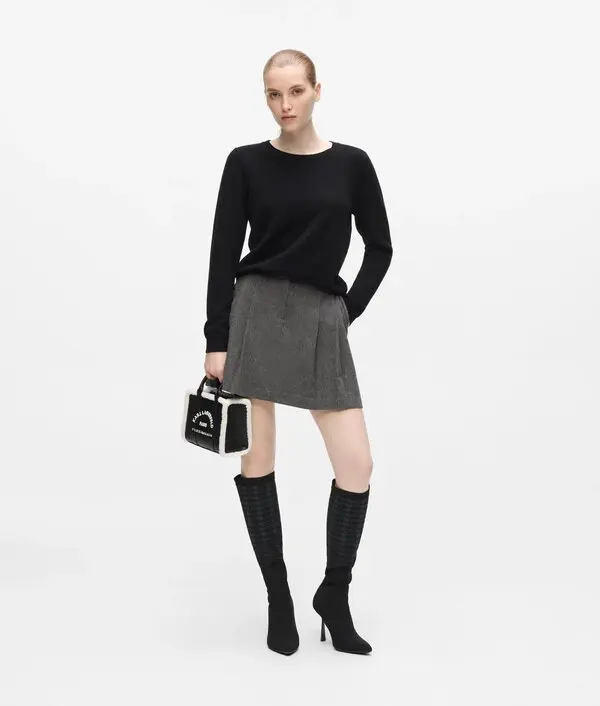 Karl Lagerfeld Cashmere Crew Neck Sweater - Black