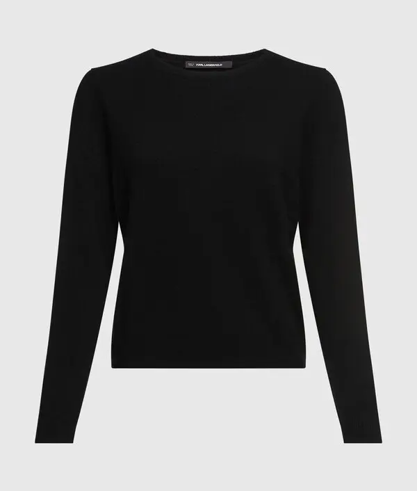 Karl Lagerfeld Cashmere Crew Neck Sweater - Black