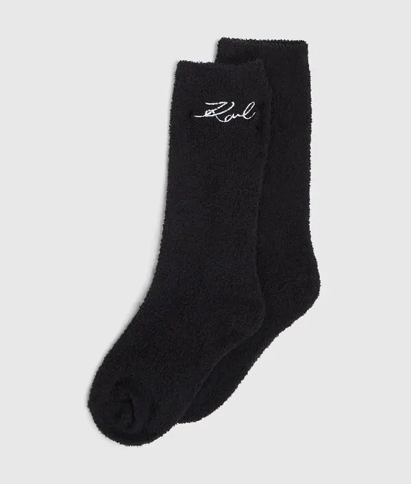 Karl Lagerfeld Signature Fluffy Socks