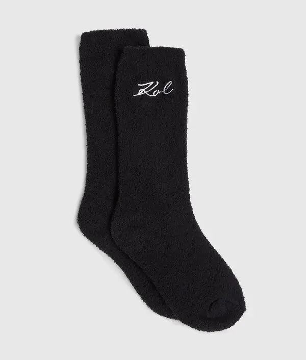 Karl Lagerfeld Signature Fluffy Socks