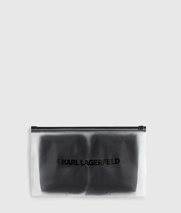Karl Lagerfeld 2-pack Socks With Rhinestone And Embroidered Logos