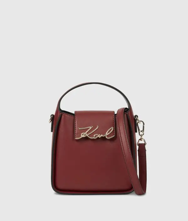 Karl Lagerfeld K/signature Small Hobo Bag - Dark Cherry