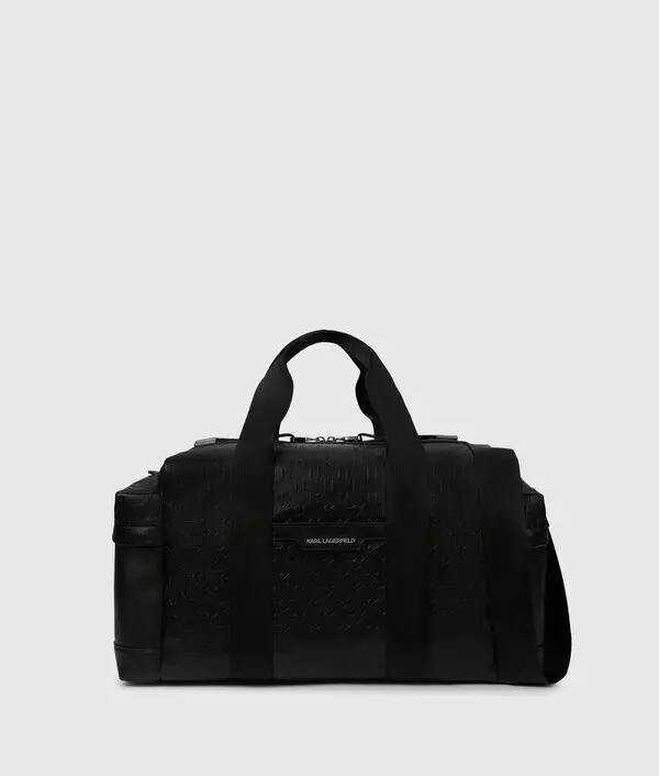 Karl Lagerfeld K/monogram Perforated Weekender Bag - Black