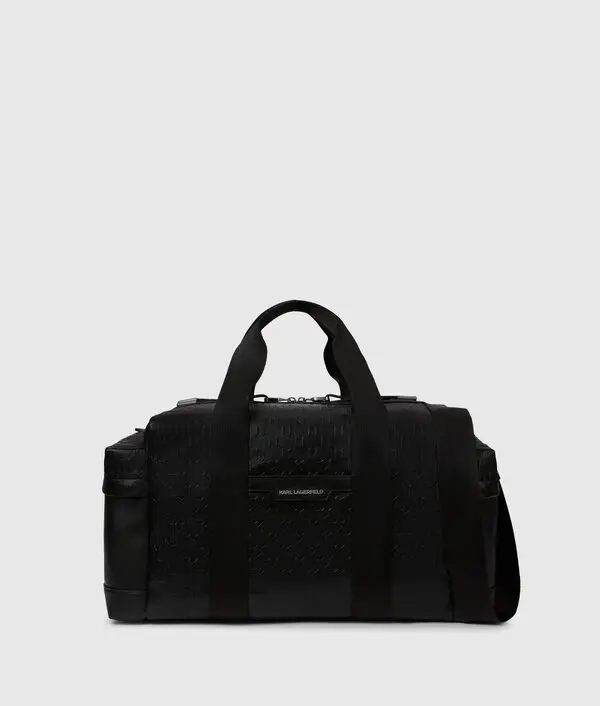 Karl Lagerfeld K/monogram Perforated Weekender Bag - Black