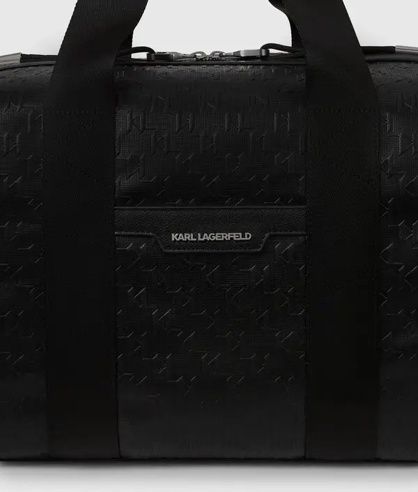 Karl Lagerfeld K/monogram Perforated Weekender Bag