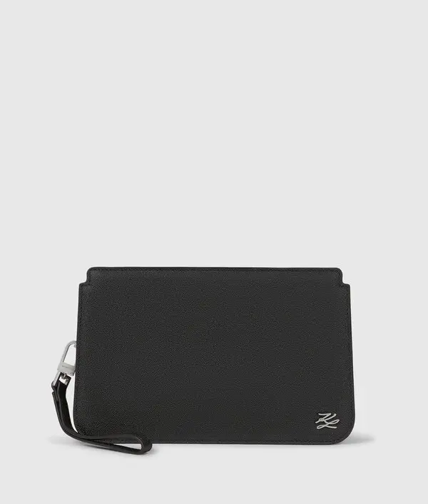 Karl Lagerfeld K/autograph Leather Pouch - Black