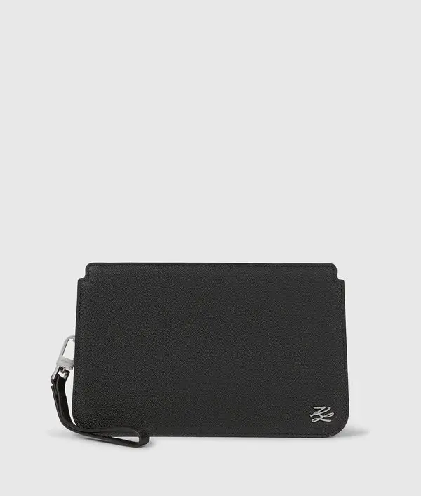 Karl Lagerfeld K/autograph Leather Pouch - Black