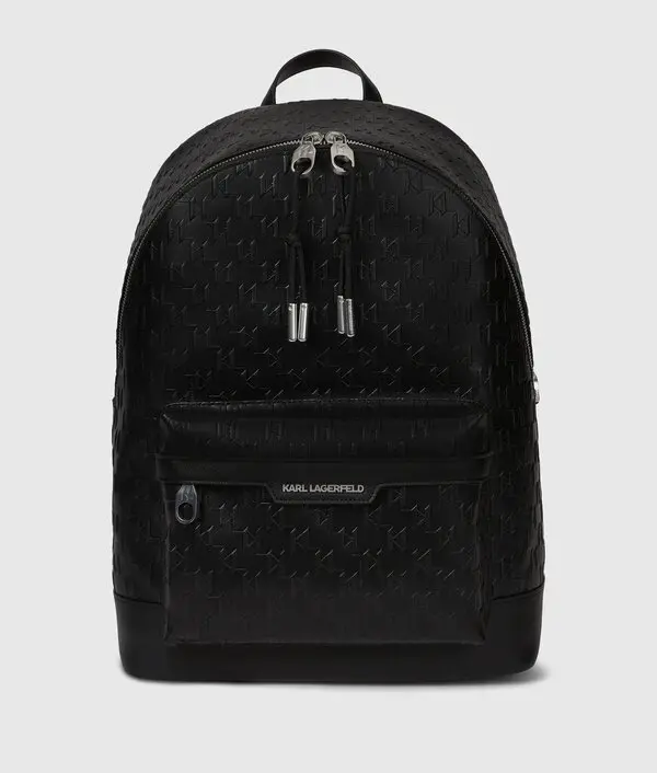 Karl Lagerfeld K/monogram Perforated Backpack - Black
