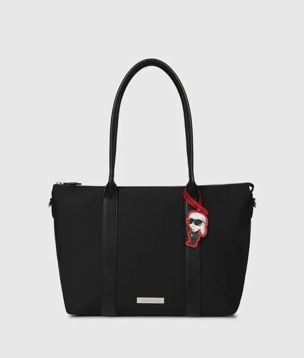 Karl Lagerfeld Ikon Nylon Large Charm Tote Bag