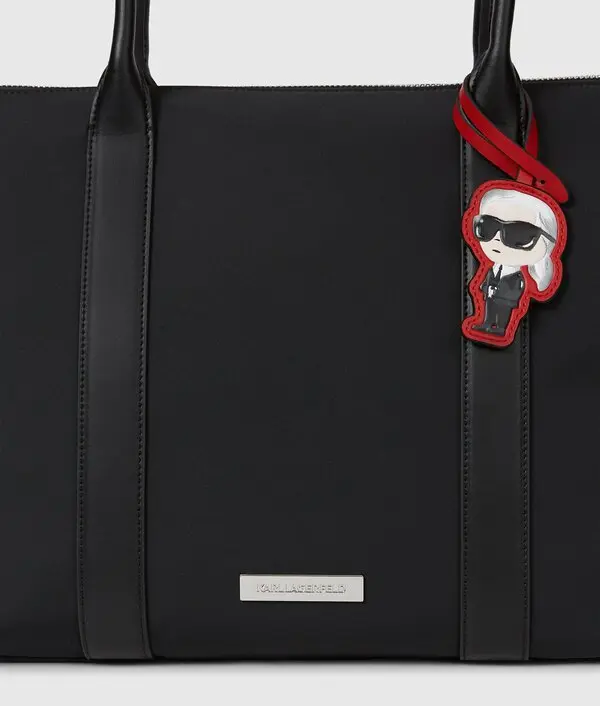Karl Lagerfeld Ikon Nylon Large Charm Tote Bag