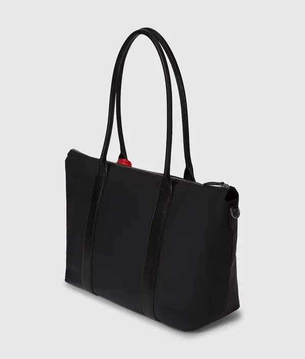 Karl Lagerfeld Ikon Nylon Large Charm Tote Bag