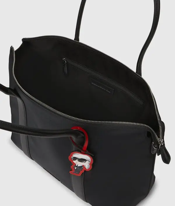 Karl Lagerfeld Ikon Nylon Large Charm Tote Bag