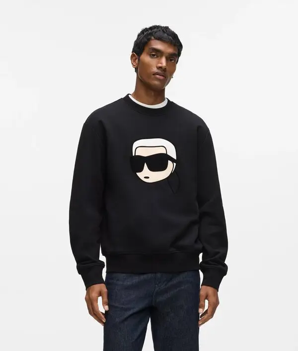 Karl Lagerfeld Exclusive Ikon Karl Bold Graphic Sweatshirt - Black
