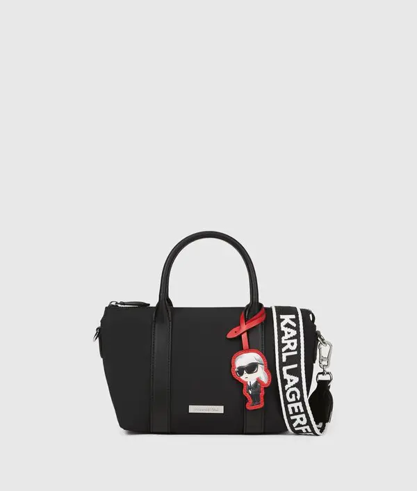 Karl Lagerfeld Nylon Ikon Small Charm Tote Bag