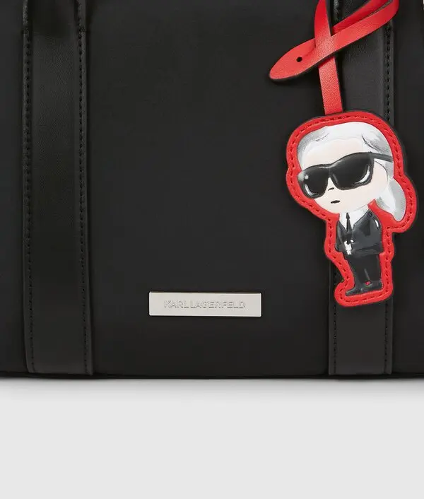 Karl Lagerfeld Nylon Ikon Small Charm Tote Bag