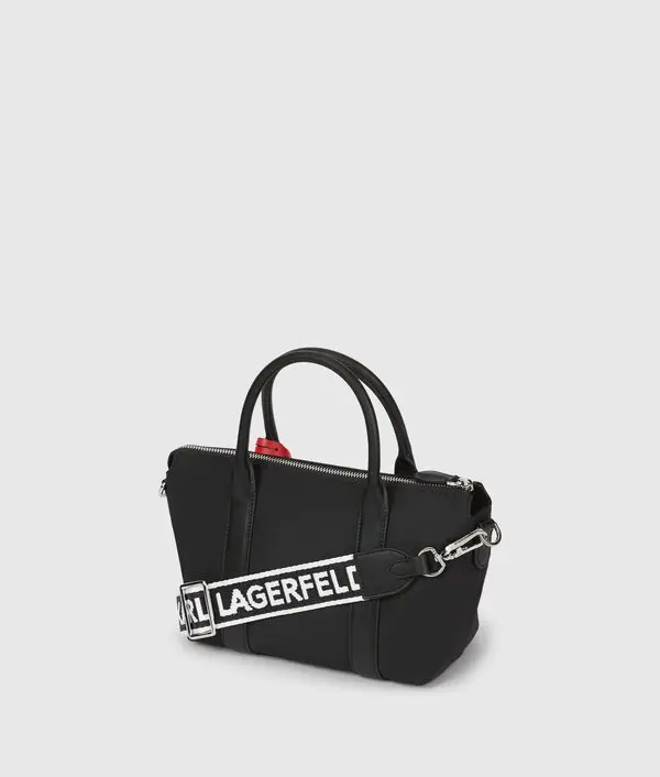 Karl Lagerfeld Nylon Ikon Small Charm Tote Bag