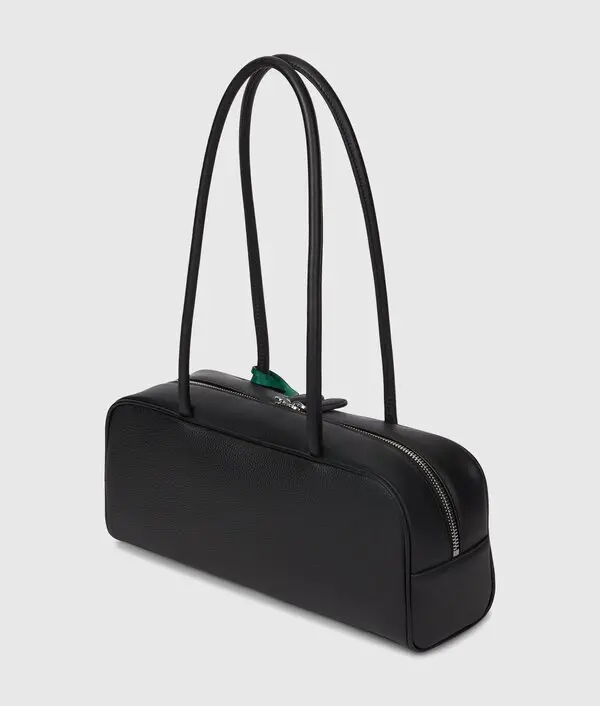 Karl Lagerfeld Ikon Pebble Elongated Charm Shoulder Bag