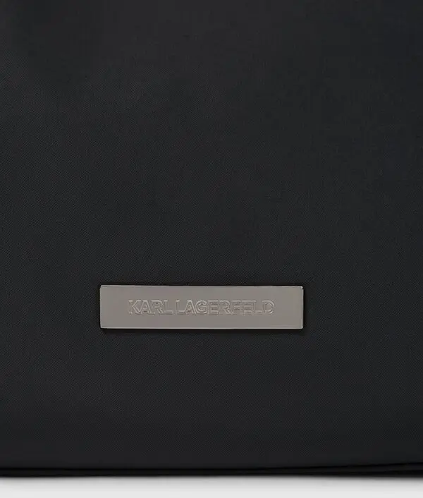 Karl Lagerfeld Ikon Nylon Charm Hobo Bag