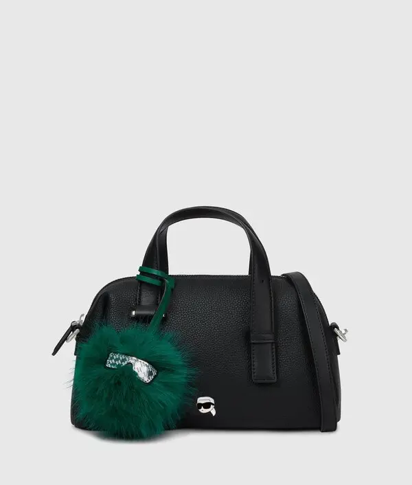 Karl Lagerfeld Ikon Pebble Small Charm Satchel Bag