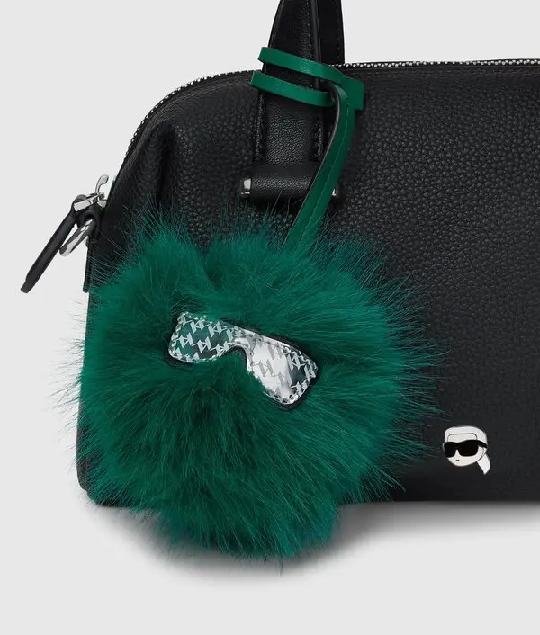 Karl Lagerfeld Ikon Pebble Small Charm Satchel Bag