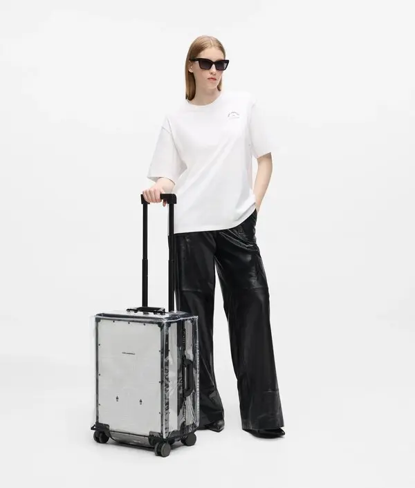 Karl Lagerfeld Rue St-guillaume Metallic Trolley Bag