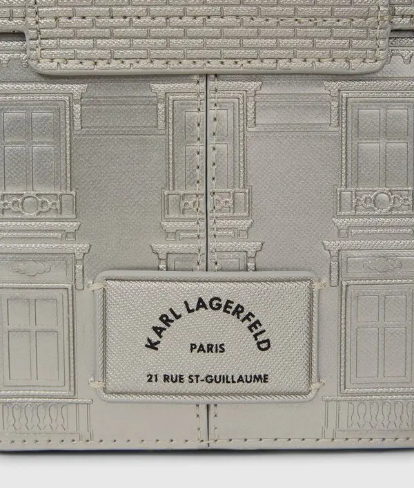 Karl Lagerfeld Rue St-guillaume Metallic Crossbody Bag