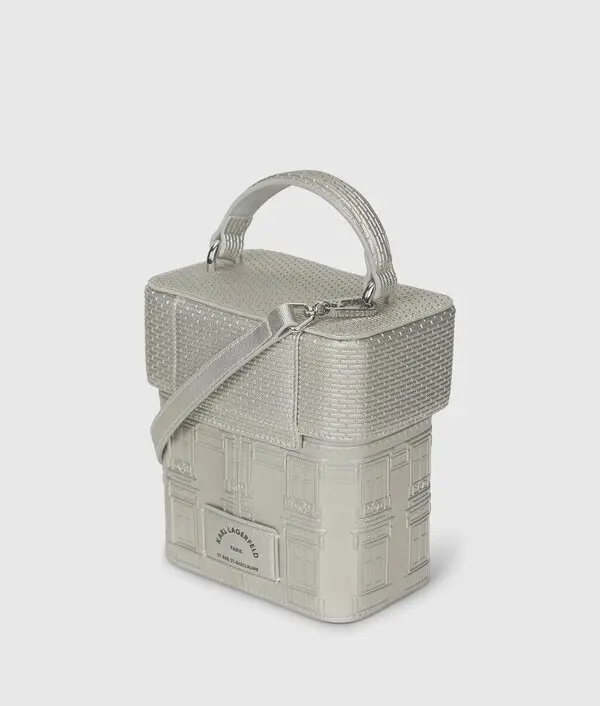 Karl Lagerfeld Rue St-guillaume Metallic Crossbody Bag