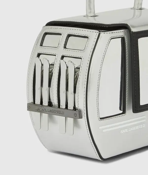 Karl Lagerfeld Ikon Gondola Top Handle Bag - Silver