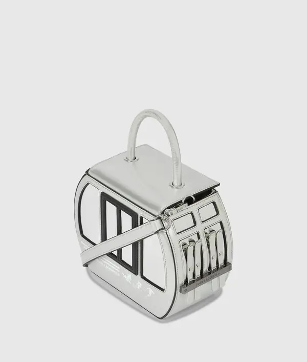 Karl Lagerfeld Ikon Gondola Top Handle Bag - Silver
