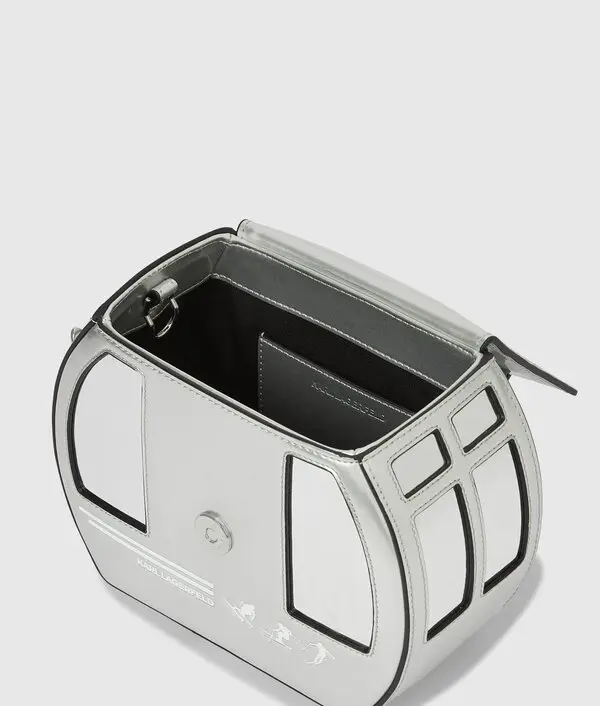 Karl Lagerfeld Ikon Gondola Top Handle Bag - Silver