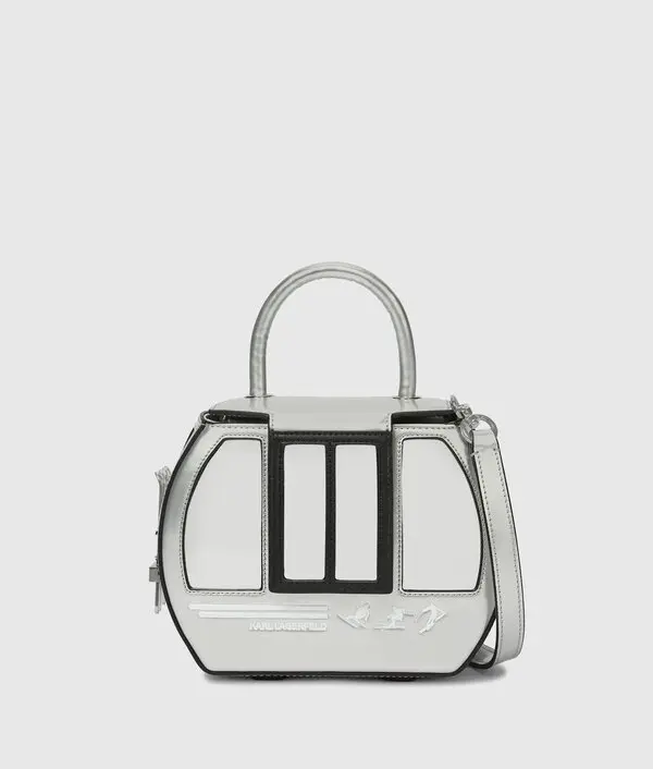 Karl Lagerfeld Ikon Gondola Top Handle Bag - Silver