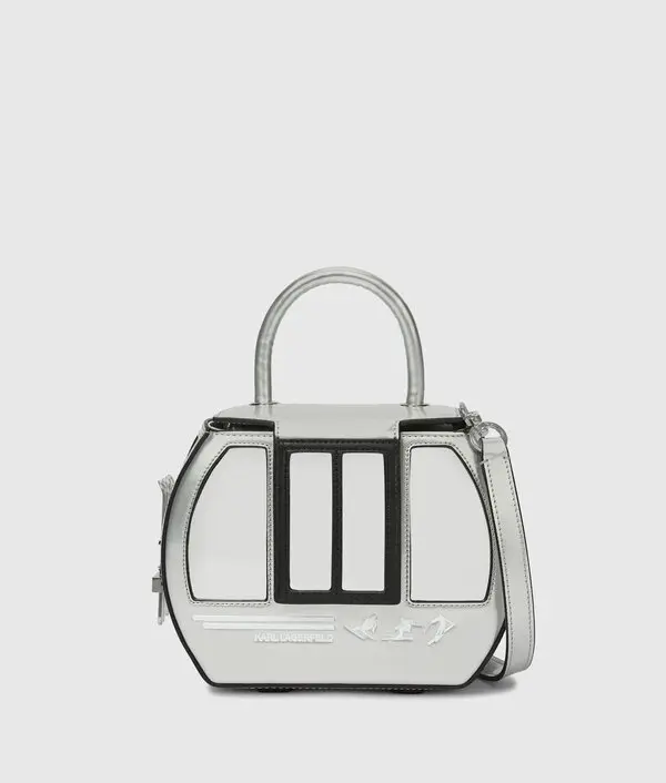 Karl Lagerfeld Ikon Gondola Top Handle Bag - Silver