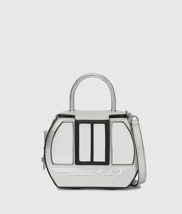 Karl Lagerfeld Ikon Gondola Top Handle Bag - Silver