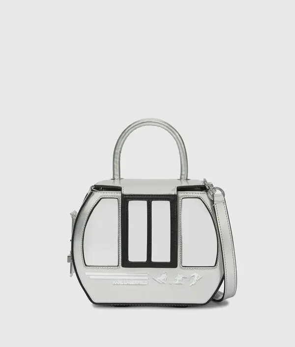 Karl Lagerfeld Ikon Gondola Top Handle Bag - Silver
