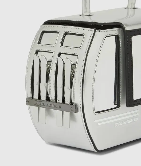 Karl Lagerfeld Ikon Gondola Top Handle Bag - Silver
