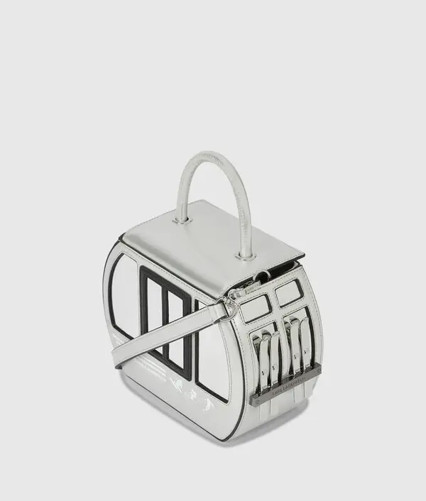 Karl Lagerfeld Ikon Gondola Top Handle Bag - Silver