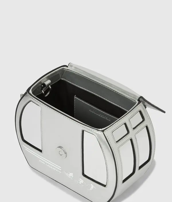 Karl Lagerfeld Ikon Gondola Top Handle Bag - Silver